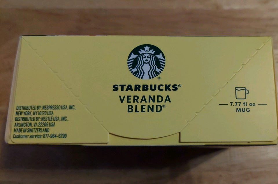 Starbucks For Nespresso Vertuo Veranda Roast - 8Capsules - Exp Date 1 ...