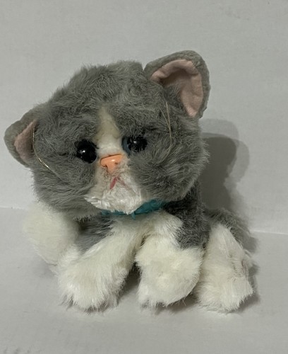 Vtg 1992 Tyco Kitty Kitty Kittens Grey & White Tabby Cat Blue Eyes | eBay