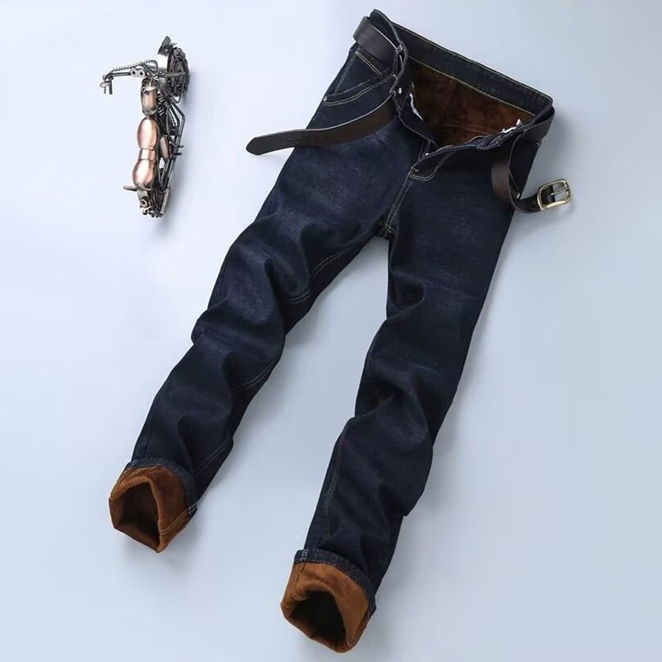 Men Casual Summer Jeans Straight Cut Fluffy Fabric with Medium ...