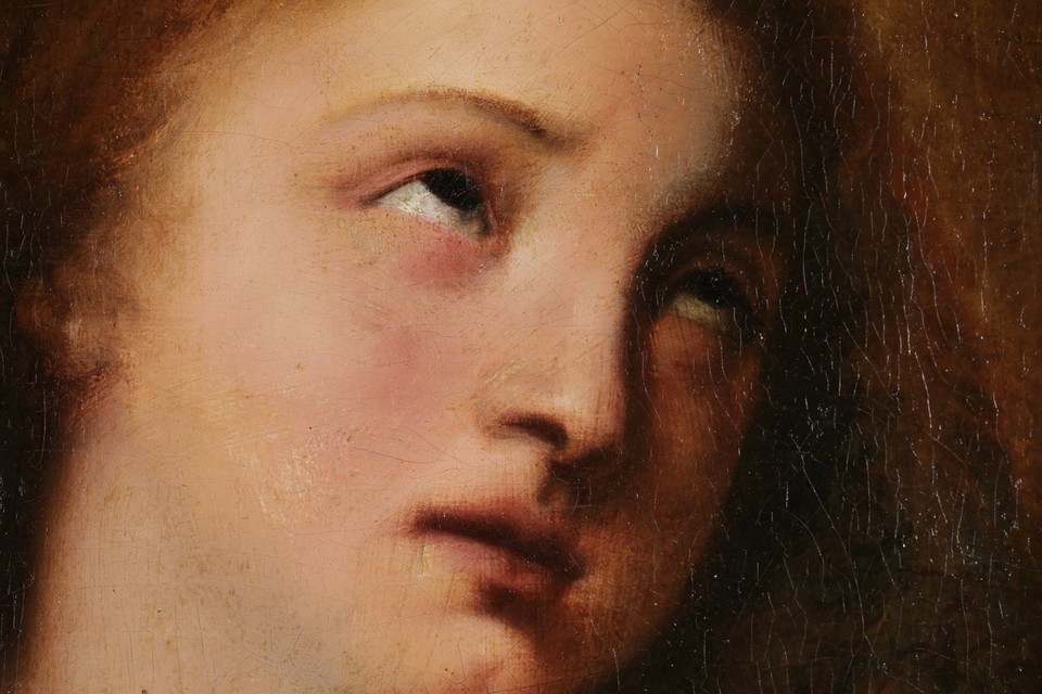 17th CENTURY FRENCH OLD MASTER OIL CANVAS - MARY MAGDALENE PORTRAIT ...