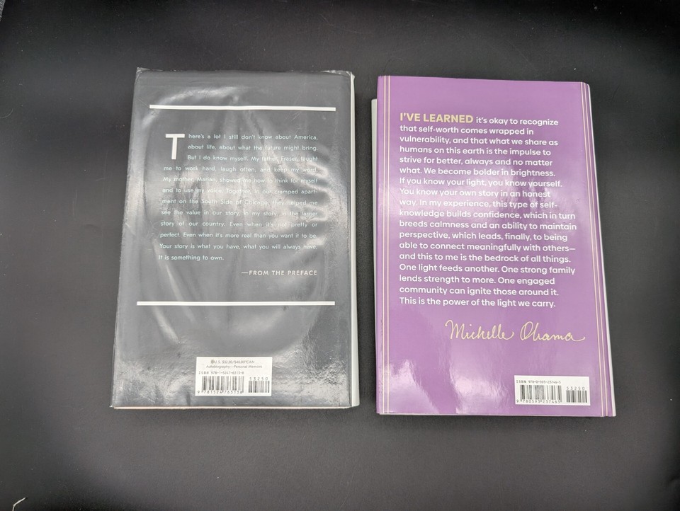 Michelle Obama Books Becoming and The Light We Carry Hardcover Dust ...