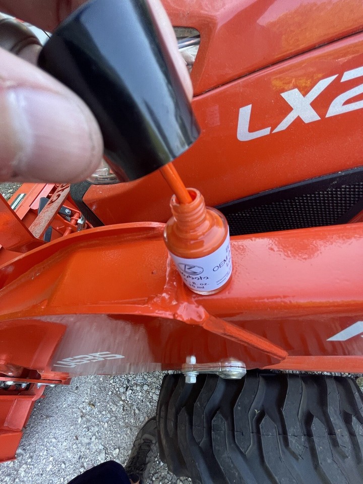 Kubota Orange II Touch-Up Paint Kit, w/ Micro Brush Tractor Mower New ...