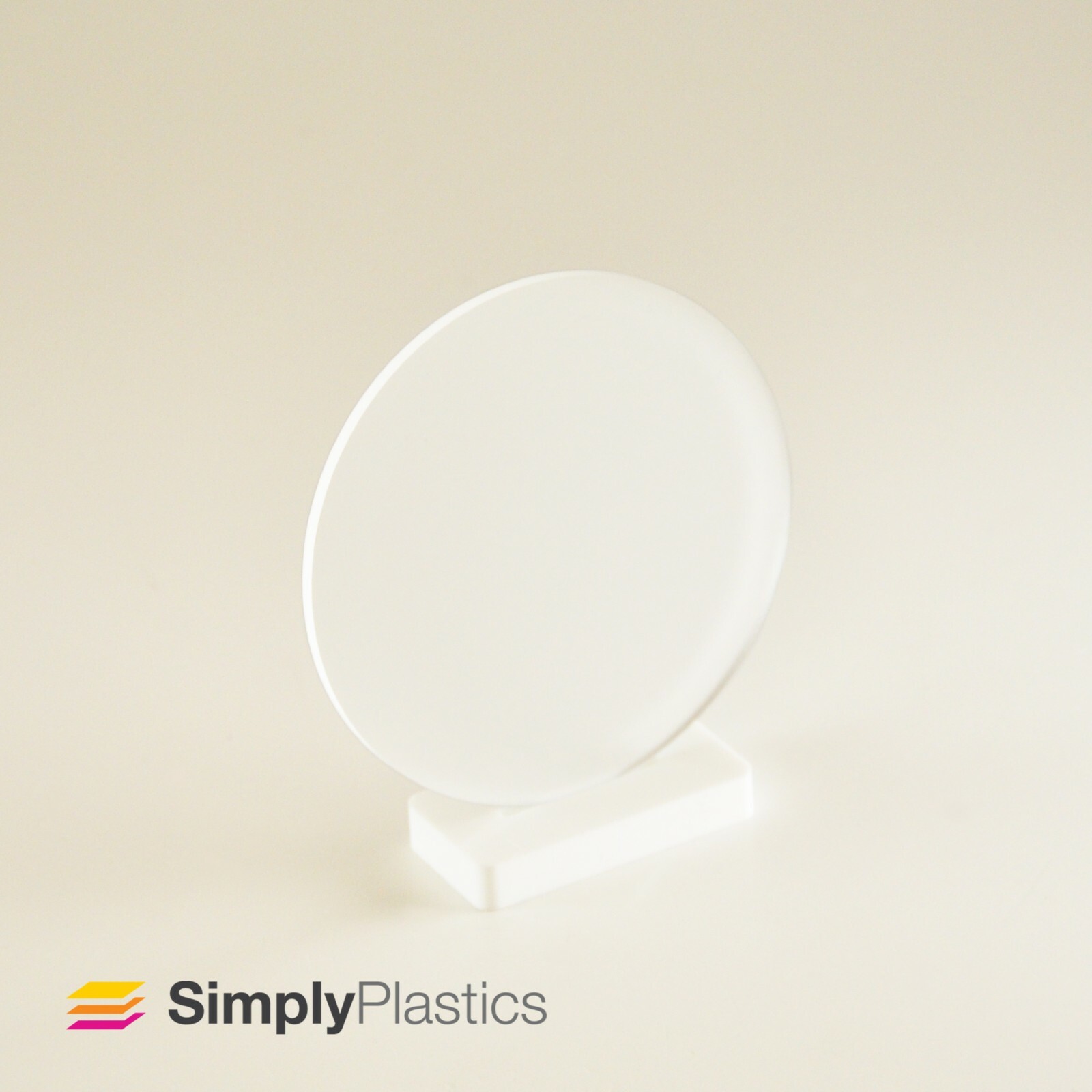 Perspex® Laser Cut Frosted Clear Acrylic Plastic Disc / Various Metric ...