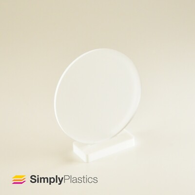 Perspex® Laser Cut Frosted Clear Acrylic Plastic Disc / Various Metric ...
