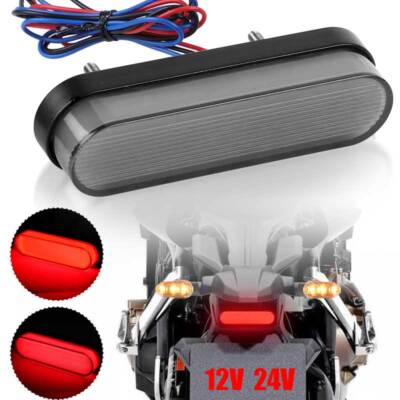 LED Motorcycle Tail Light Mini Rear Running Stop Brake Strip Lamp Dirt ...