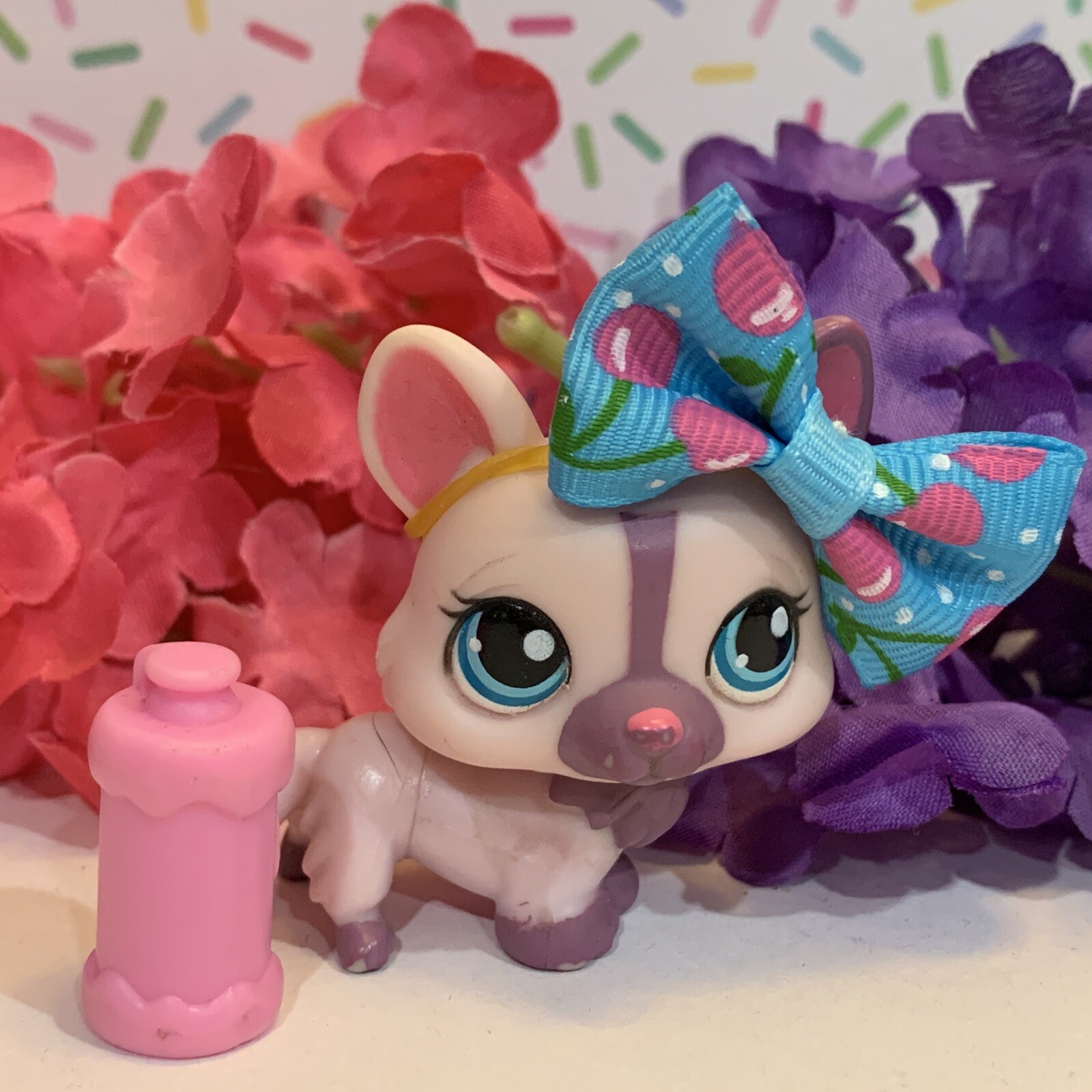 Littlest Pet Shop 1645 Lps Authentic Purple Lavender Corgi Blue Eyes ...