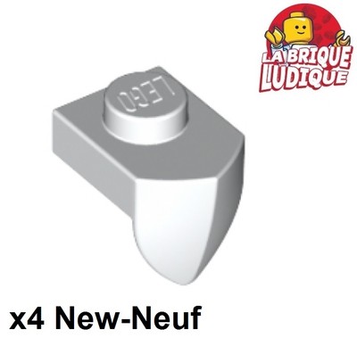 Lego - 4x Plate Modified 1x1 Tooth dent Vertical blanc/white 15070 NEUF ...