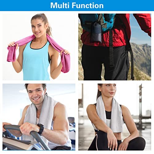 4 Pack Cooling Towels Neck Wrap Sweat Absorbent Workout Towel for ...