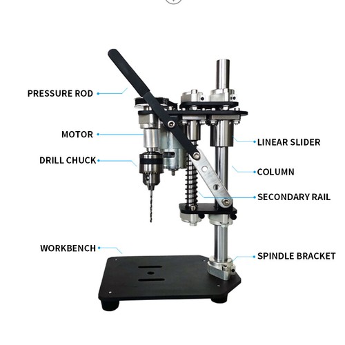 B10 Chuck Bench Drill Desktop Portable Drilling Bracket 220V Drilling ...