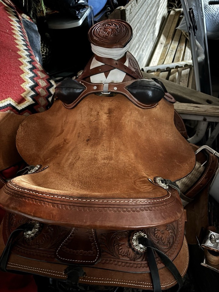 Roping & Ranch Work Saddle: Wade Tree A Fork, Genuine Leather | eBay