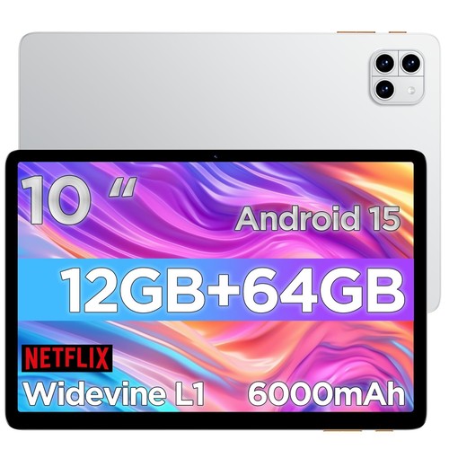 Android Tablet, 10.1 inch Android 15 Tablet with Octa-core Processor ...