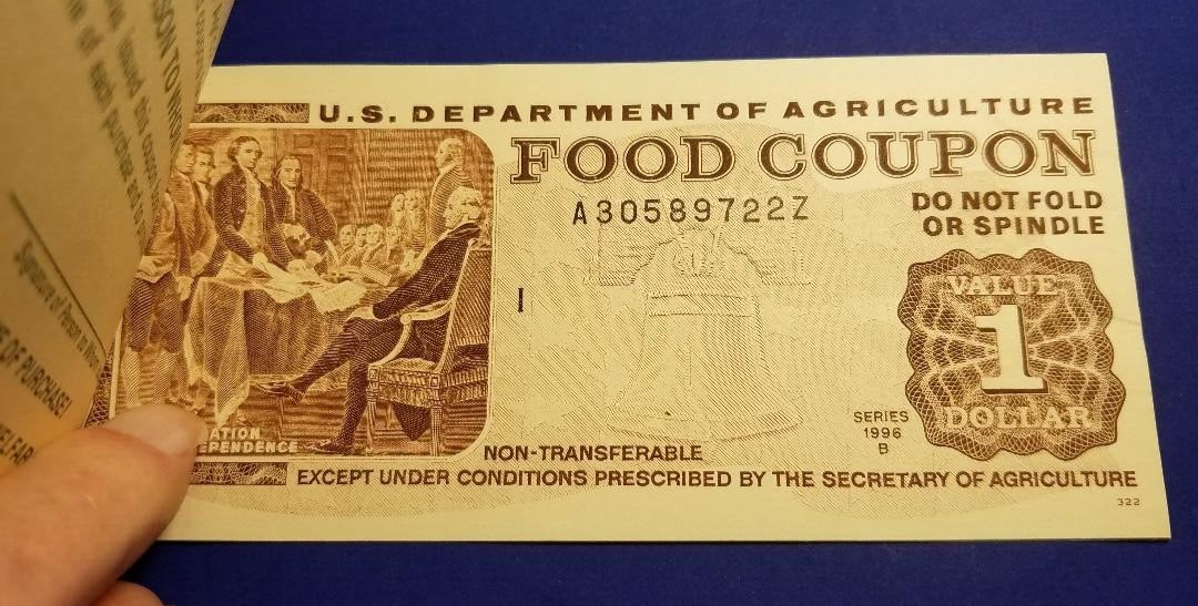 FOOD STAMP COUPON USDA UNC $2.00 ONE FULL BOOK WELFARE. agriculture ...