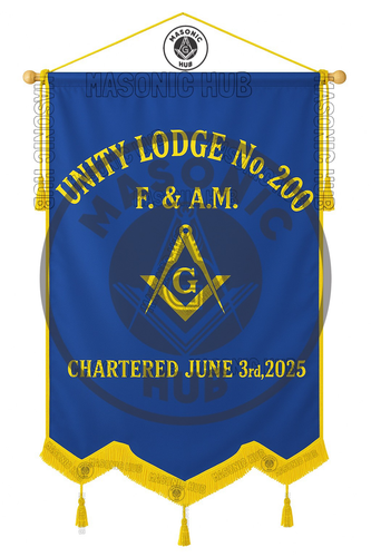 Custom Masonic Master Mason Blue Lodge Hand Embroidery Banner Fringe ...