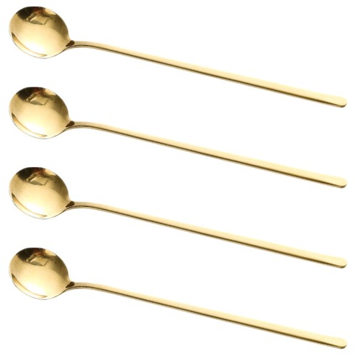 4 Pcs Ice Spoon Tea Spoons for Hot Multi-function Stainless Steel Scoop ...