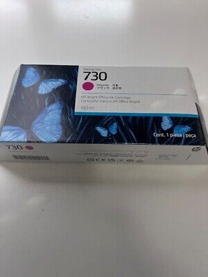 Genuine HP DesignJet T1700 T2600 730 MAGENTA Ink Cartridge p2v63a Exp ...
