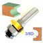 1pc 1/2" shank 3/8" Diameter w/Top Bearing Flute Router Bit ...
