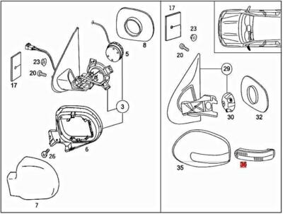Genuine MERCEDES W163 M-CLASS W163 Direction indicator 1638200321 | eBay
