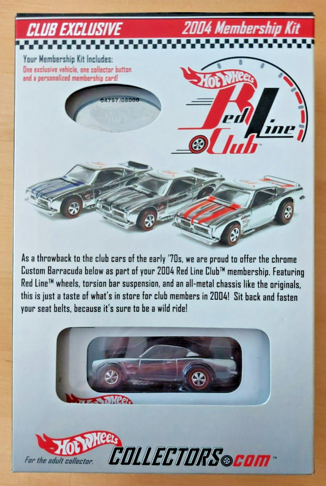 HOT WHEELS - RLC 2004 MEMBERSHIP KIT - PLYMOUTH BARRACUDA - BLACK ...