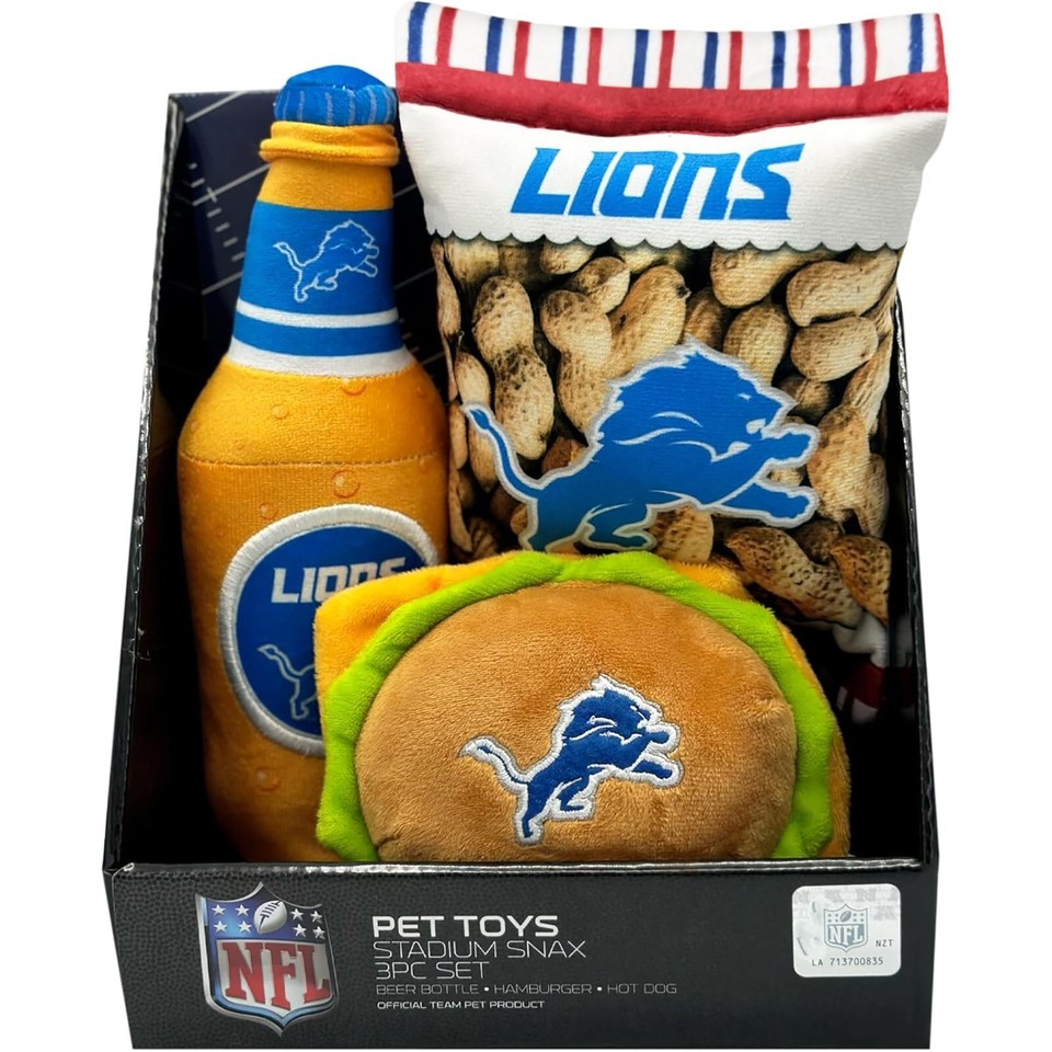 Pets First NFL Plush Toy Set of 3 for Dogs & Cats Plush Dog Toy with ...