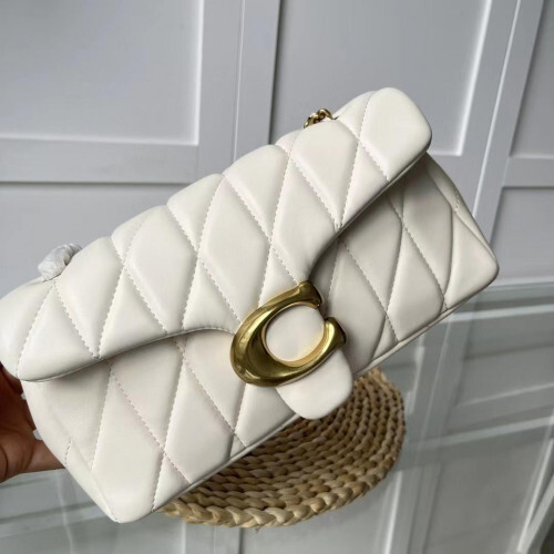 COACH Tabby 26 Quilted Shoulder Bag Leather white CP150 Ruby Outlet ...