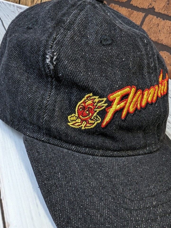 Flaming Hot Cheetos Hat Cap Black Embroidered Strap Back Frito Lay ...