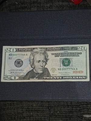 Number Fancy Serial Number 20 Dollar Bill | eBay