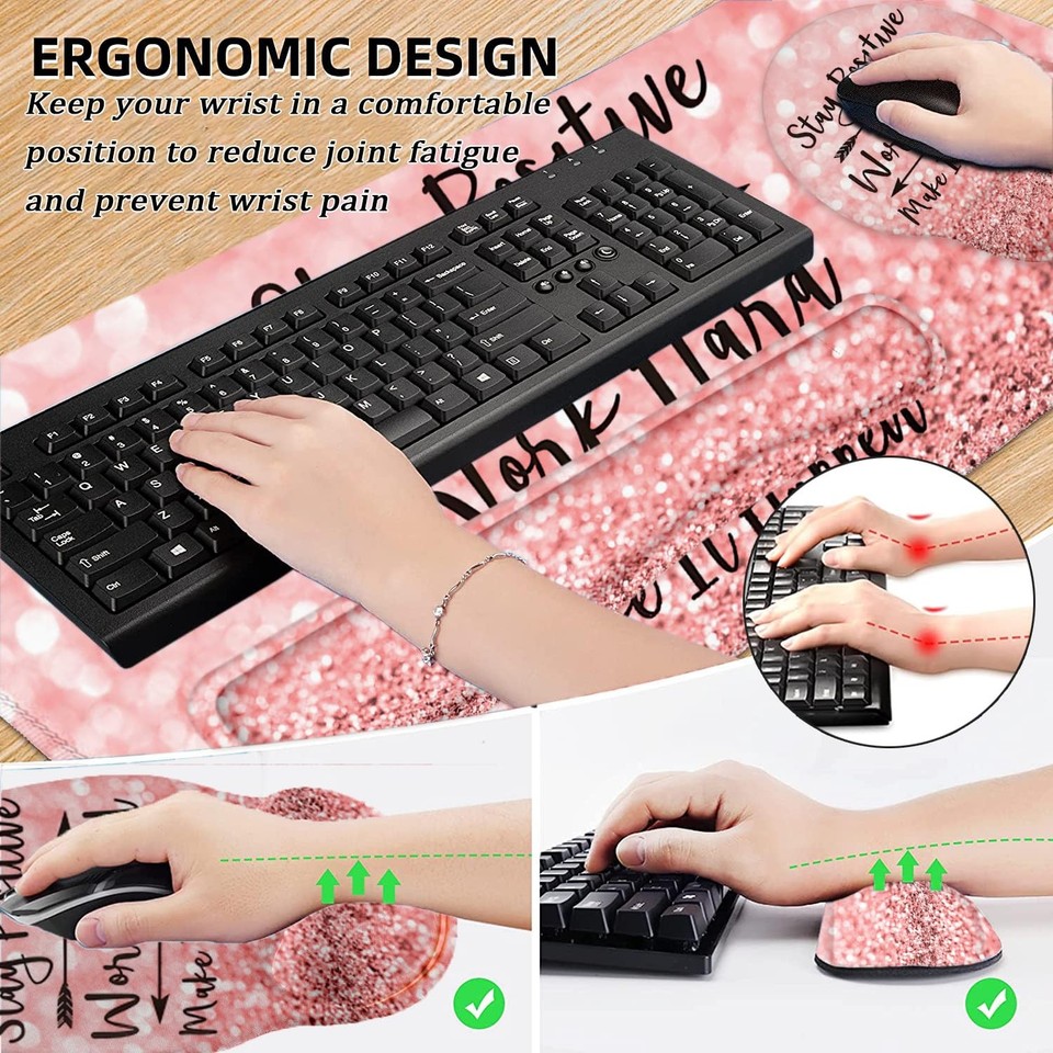 Mouse Pad with Wrist Rest, Large Mouse Pad, Ergonomic Gaming Desk Pad ...