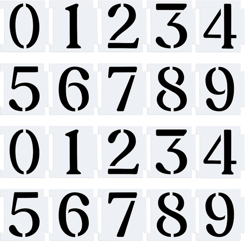 Curb Stencil Kit 0-9 Address Number Stencils for Address Painting 20 ...