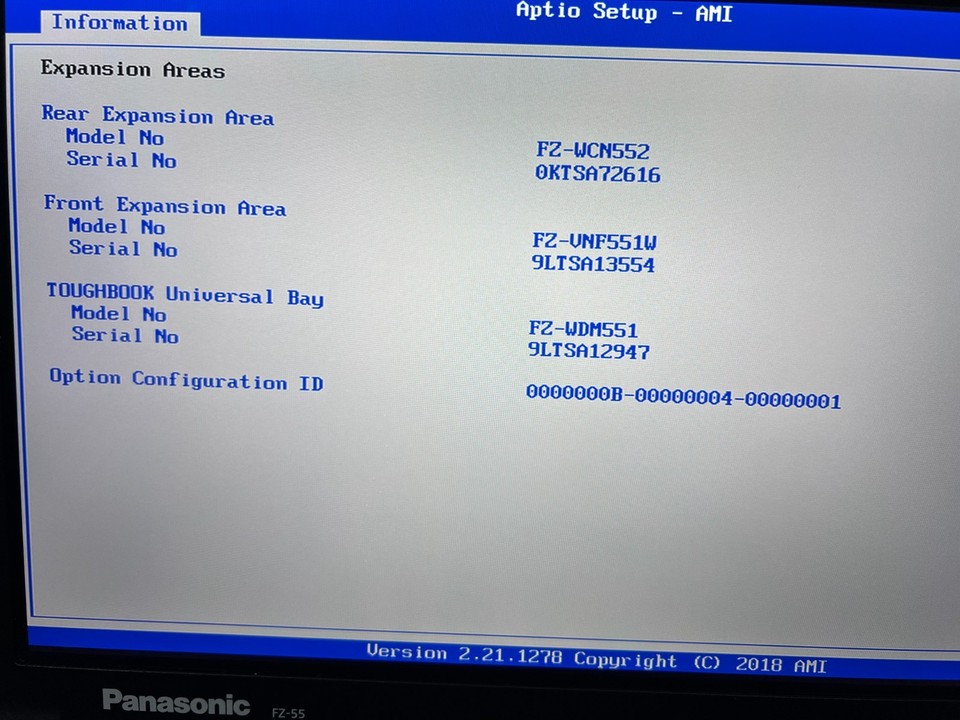 Panasonic Toughbook FZ-55FZ-14KM i7-1185G7, 32GB DDR4,512GB (NVMe), DVD ...