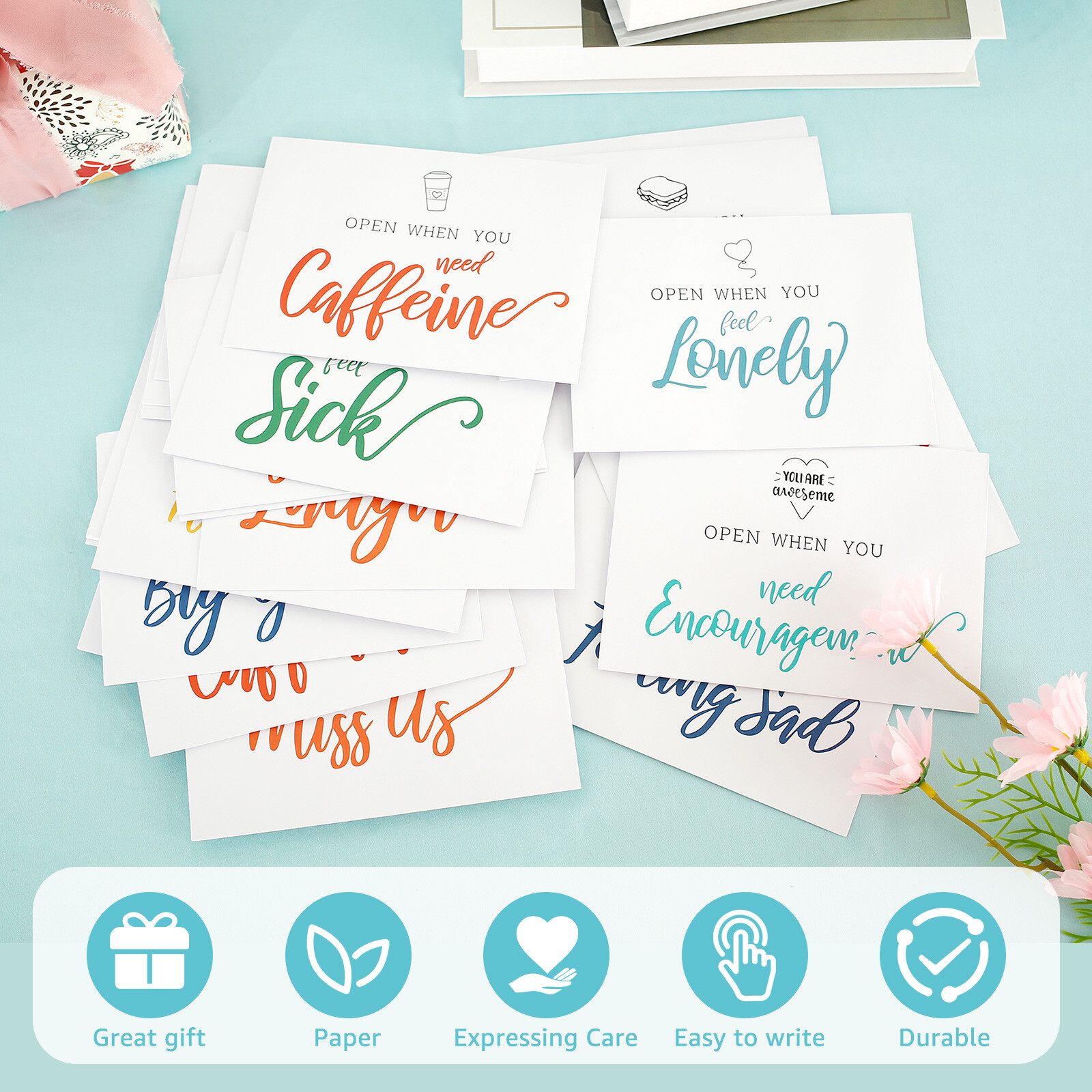 32Pcs Inspirational Envelopes Set 16 Styles Cute Creative Blessing ME ...