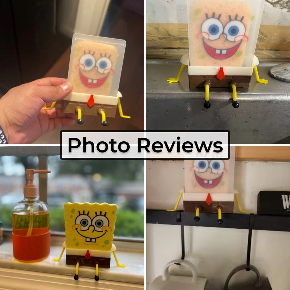 Sink Holder SpongeBob with Sponge Kitchen Organizer Storage Drain Rack ...