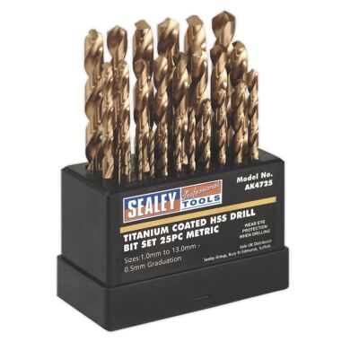 Sealey HSS Fully Ground Drill Bit Set 25pc DIN 338 Metric AK4725 | eBay