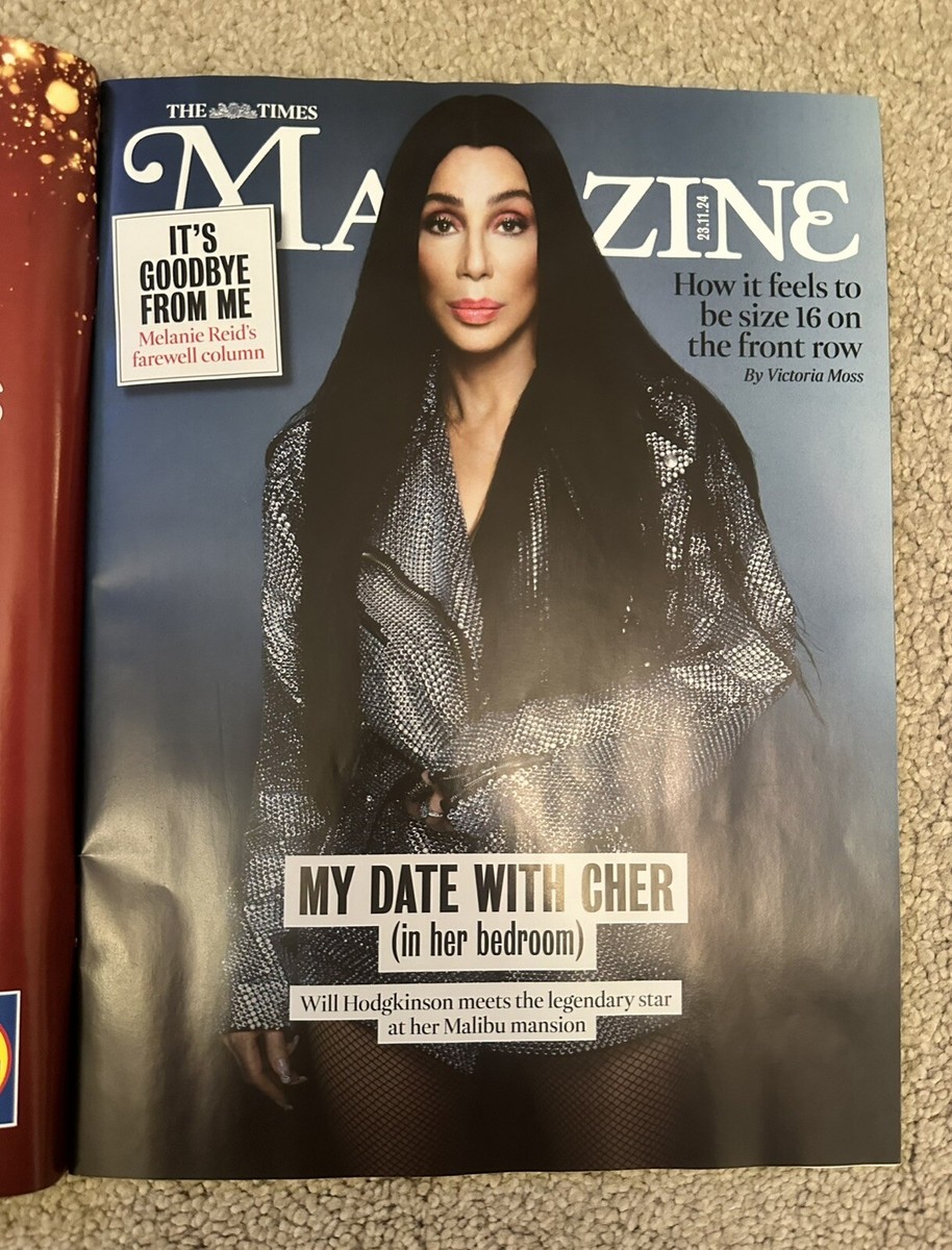 Cher Magazine Cover Cher, Elvis Presley, Full Page Vintage Magazine