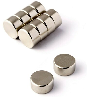 Very Strong Magnets 6mm 10mm 12mm 15mm Round Various Depths 1mm 2mm 3mm ...