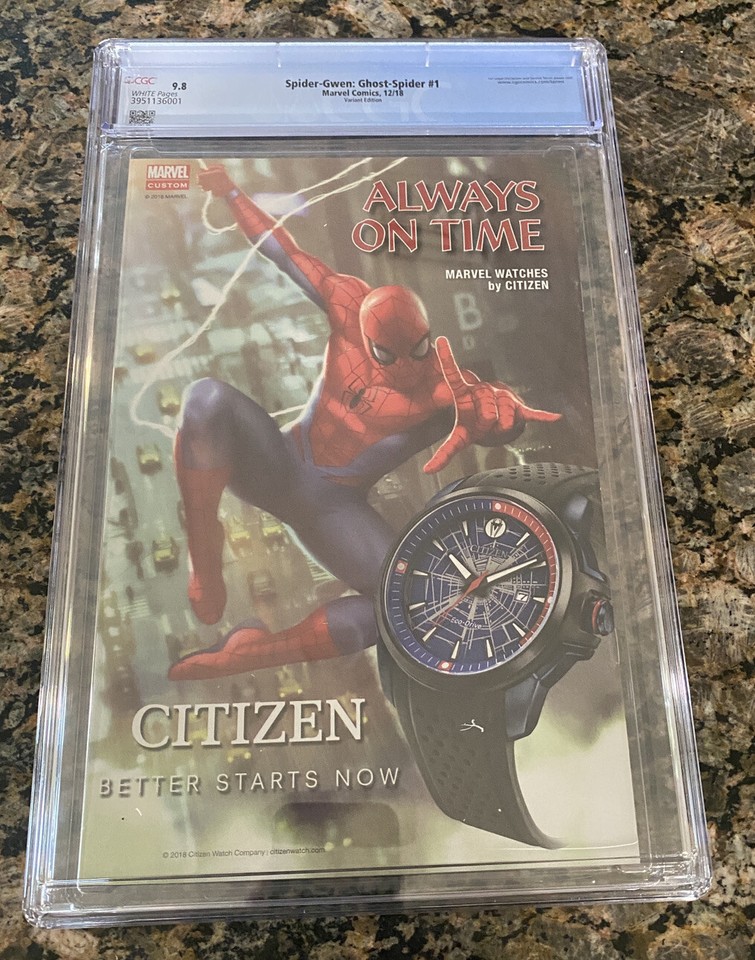 Spider Gwen: Ghost Spider Issue 1 CGC 9.8 “Artgerm” Lau Variant ...