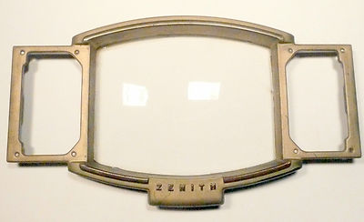 vintage* ZENITH 7S685 RADIO part: BRASS FACEPLATE w/ GLASS & SCREWS | eBay