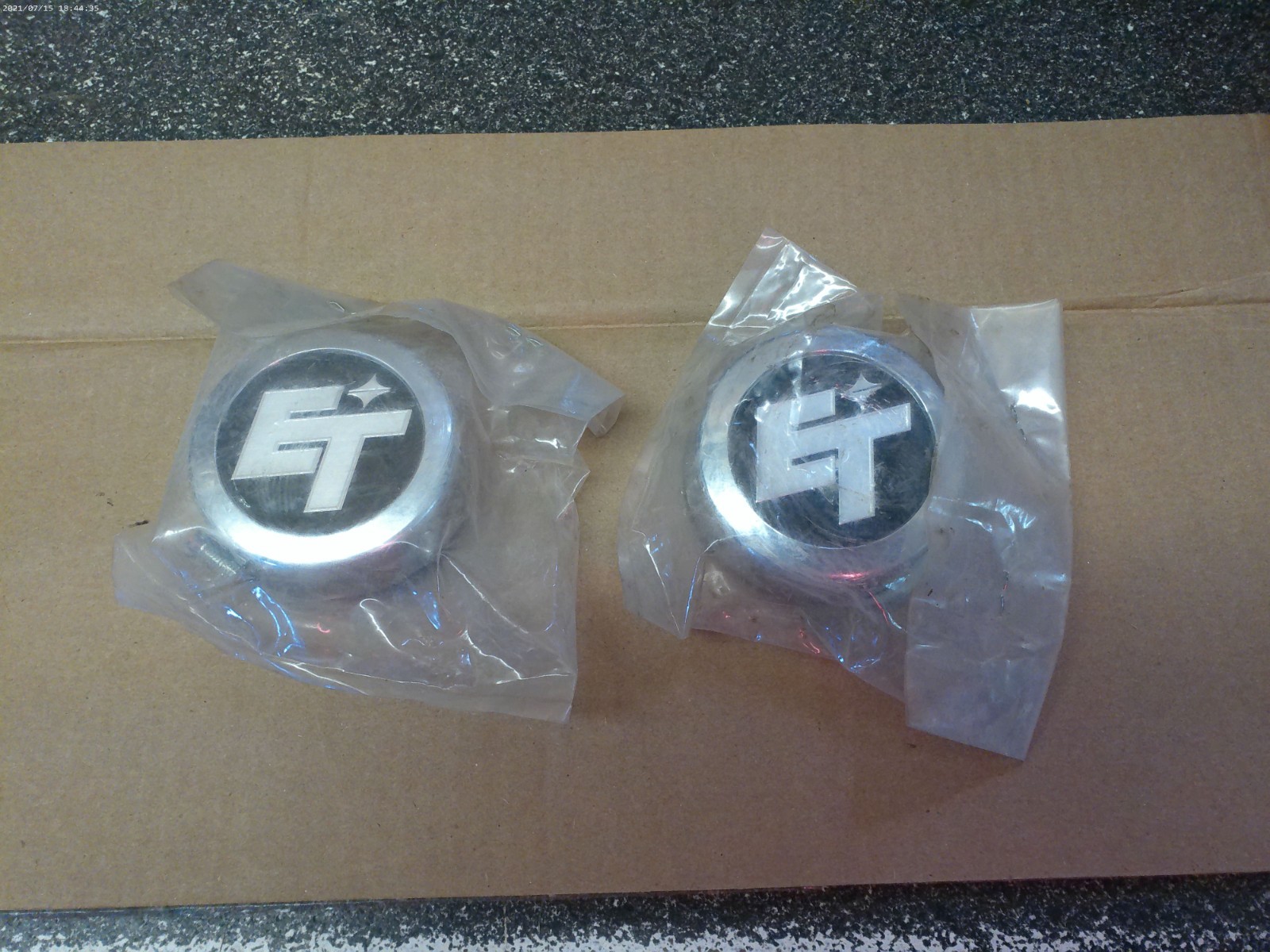 Wheel Center Caps--1 Pair--ET Mag Wheels - Black Center 2 3/4"Inch ...