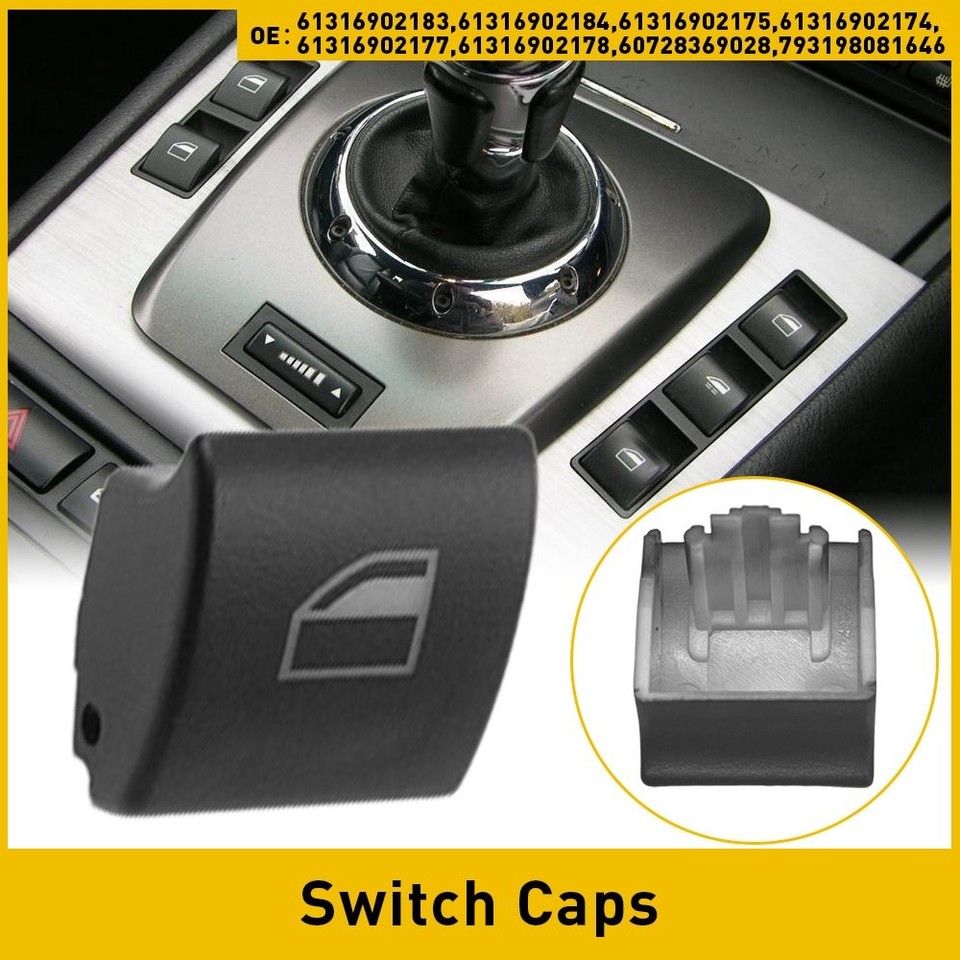 Fits BMW 3 Series E46 X5 X3 Window Switch Button Cap Cover Black ...