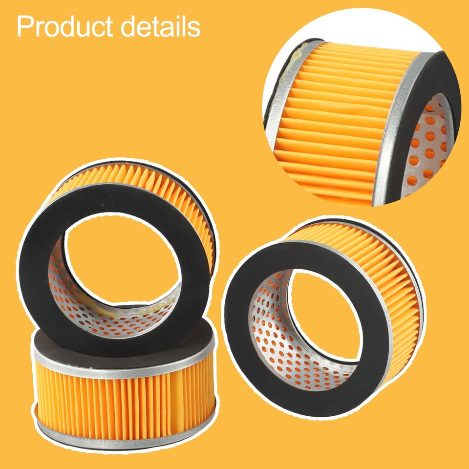 3pcs Yellow Cylinder Shape Air Compressor Element Filter Assembly Spare ...