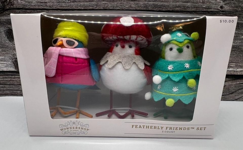 Target Wondershop Featherly Friends ~ 3 Mini Fabric Birds Bright ...