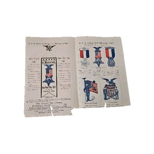 GAR MEMORIAL FLAGS & BADGES FOR DECORATION DAY COLOR CATALOG WITH ...
