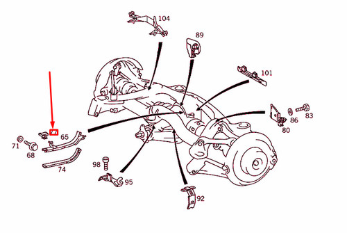 NEW MERCEDES-BENZ SL R129 REAR AXLE WIRING BRACKET A1295460243 | eBay