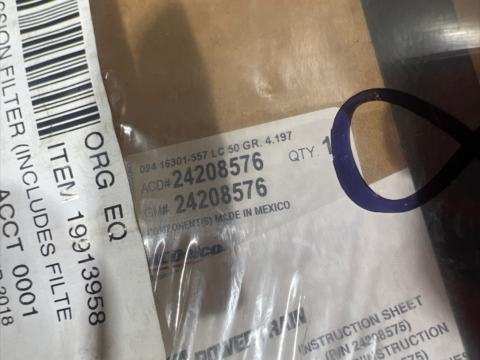 GM 24208576 TRANSMISSION FILTER KIT Nos Surplus | eBay