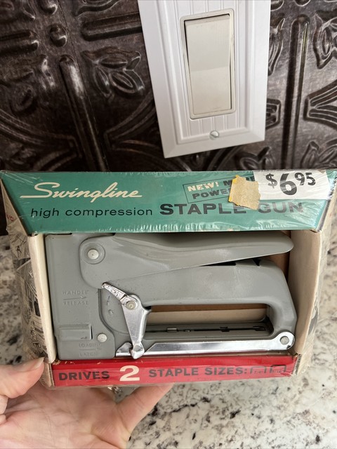 Vintage Swingline #101 Tacker Stapler Staple Gun Gray Metal 40s for ...