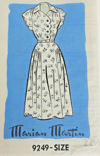 1940s Marian Martin Mail-order Pattern #949 Dress Sz 22 B42 Complete | eBay