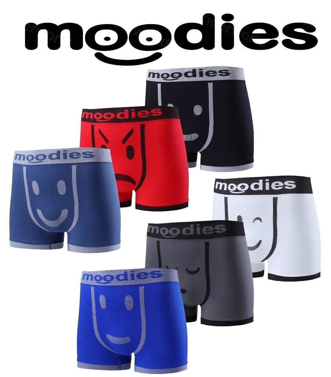 3 Pairs Mens Moodies Seamless Boxer Shorts Trunks Briefs Adults ...