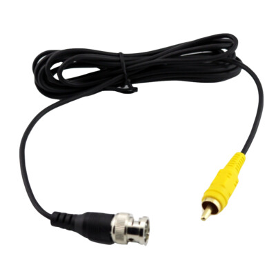 1x BNC Male to RCA Clip Video DC Power Cable Lead CCTV Camera DVR Wire ...
