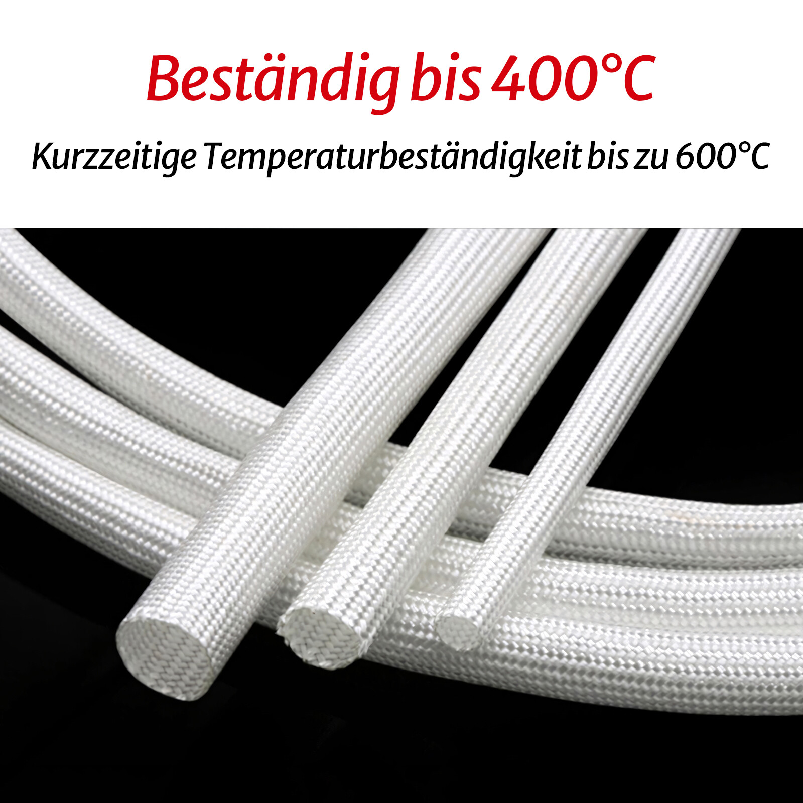 Isolier Silikon Glasfaser Schlauch Schutzschlauch hitzebeständig ...