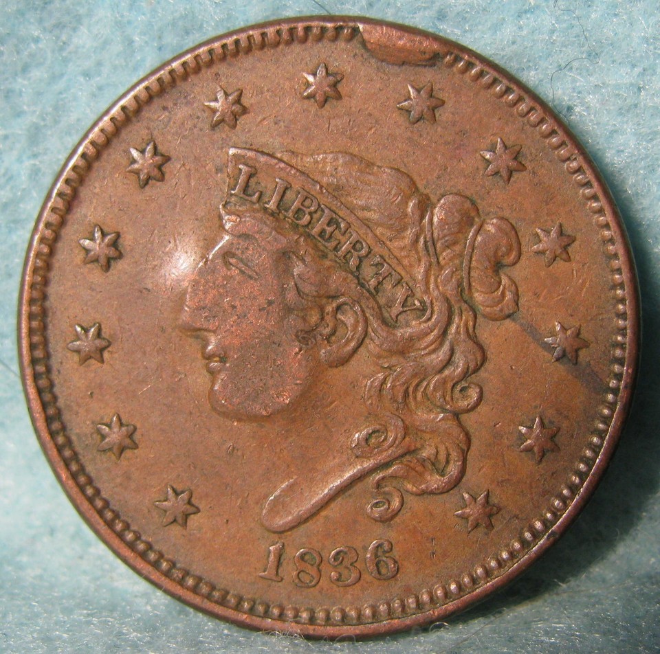 1836 Coronet Head Large Cent High Grade Details Old US Coin | eBay