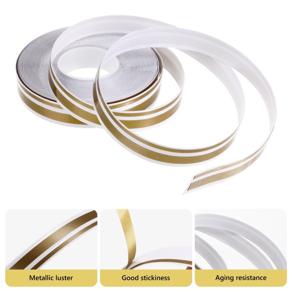 2 Pieces Car Body Tucked Stickers Boat Stripe Tape Gold Miss Bonnet ...